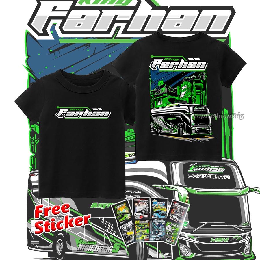 Jual Baju Anak Bus KING FARHAN JETBUS 5 Vektor Bus Mania Depan Belakang Kaos Anak Laki-Laki 1-17 ...