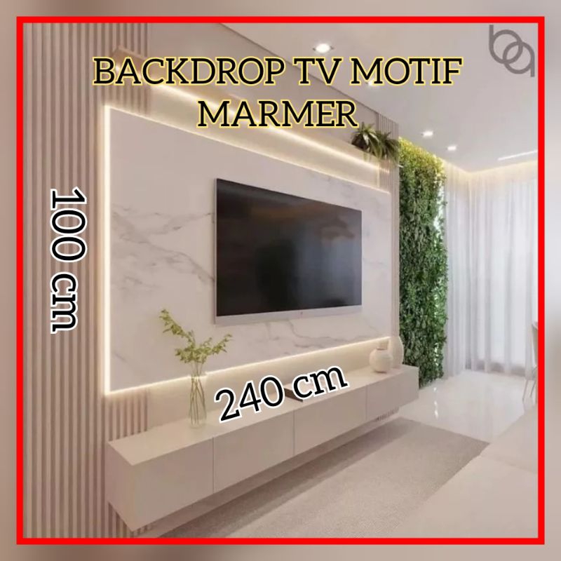 Jual Backdrop Tv Meja TV Rak TV Minimalis Tempel Dinding | Shopee Indonesia
