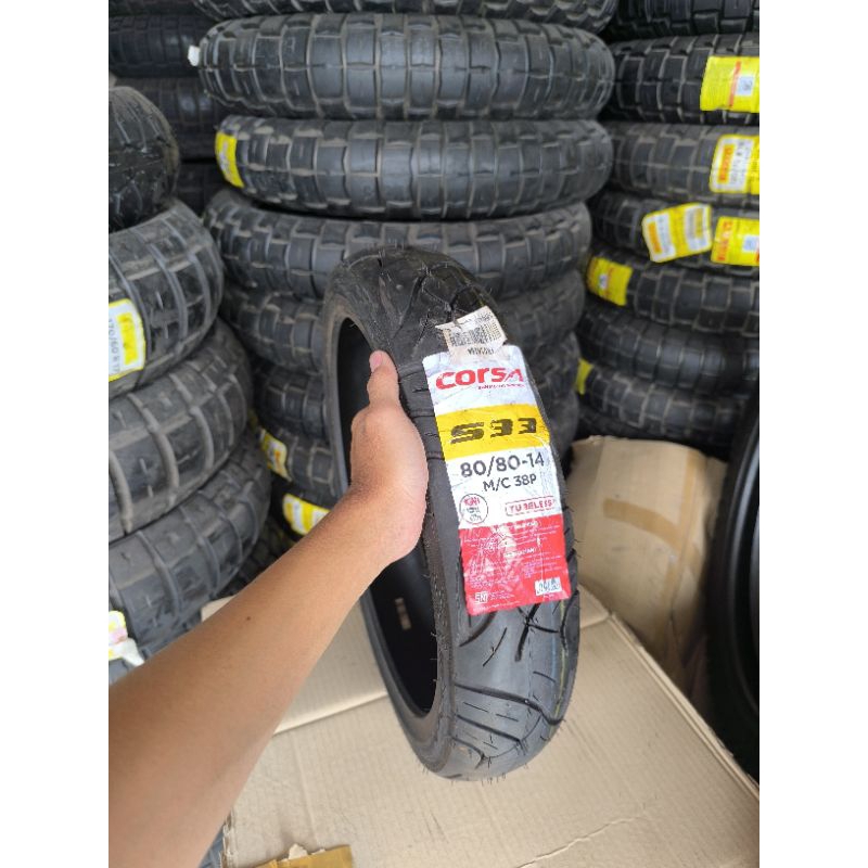 Jual BAN LUAR MATIC CORSA S33 80/80 - 14 TUBELESS EMPUK TIDAK LICIN TAHUN PEMBUATAN 2023 ...