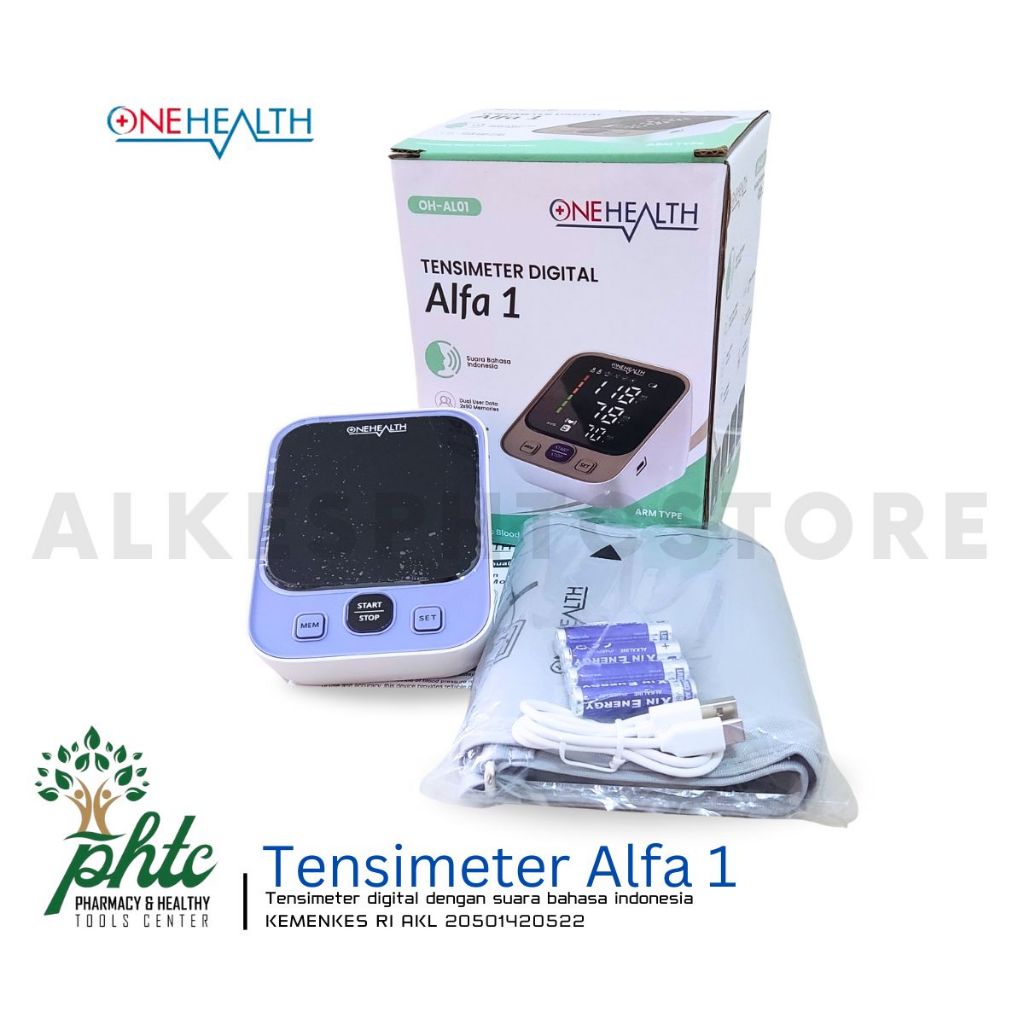Jual Onehealth Tensimeter Digital ALFA 1 OH-AL01 l Tensi Digital BLood ...