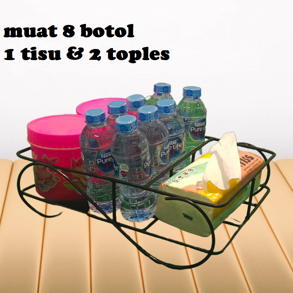 Jual RAK BOTOL MINUMAN KEMASAN / rak wadah botol minum dan tisu JUMBO ...