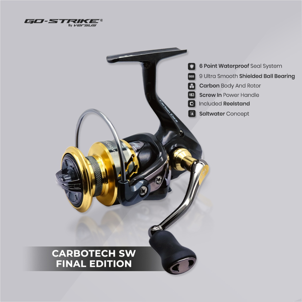 Jual Reel Versus CarbotechSW Final Edition Power Handle Carbon Body and ...