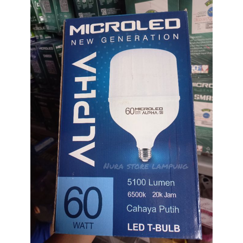 Jual NURA STORE - LAMPU LED SNI MICROLED ALPHA CAHAYA PUTIH 60WATT / 50WATT / 40WATT / 30WATT ...