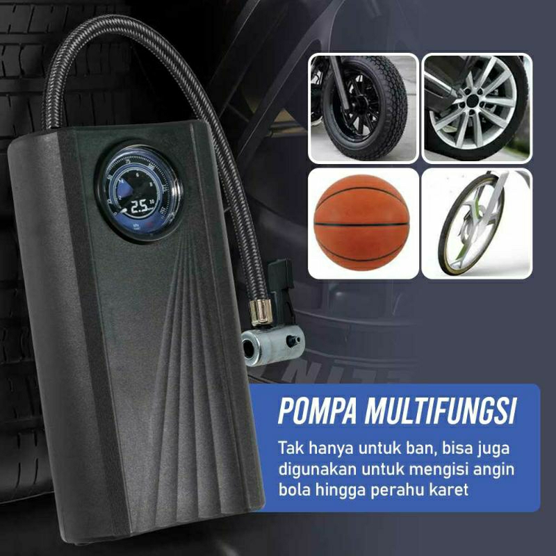 Jual Pompa Ban Elektrik Wired Tire Inflator 120W Pompa Ban Mobil ...