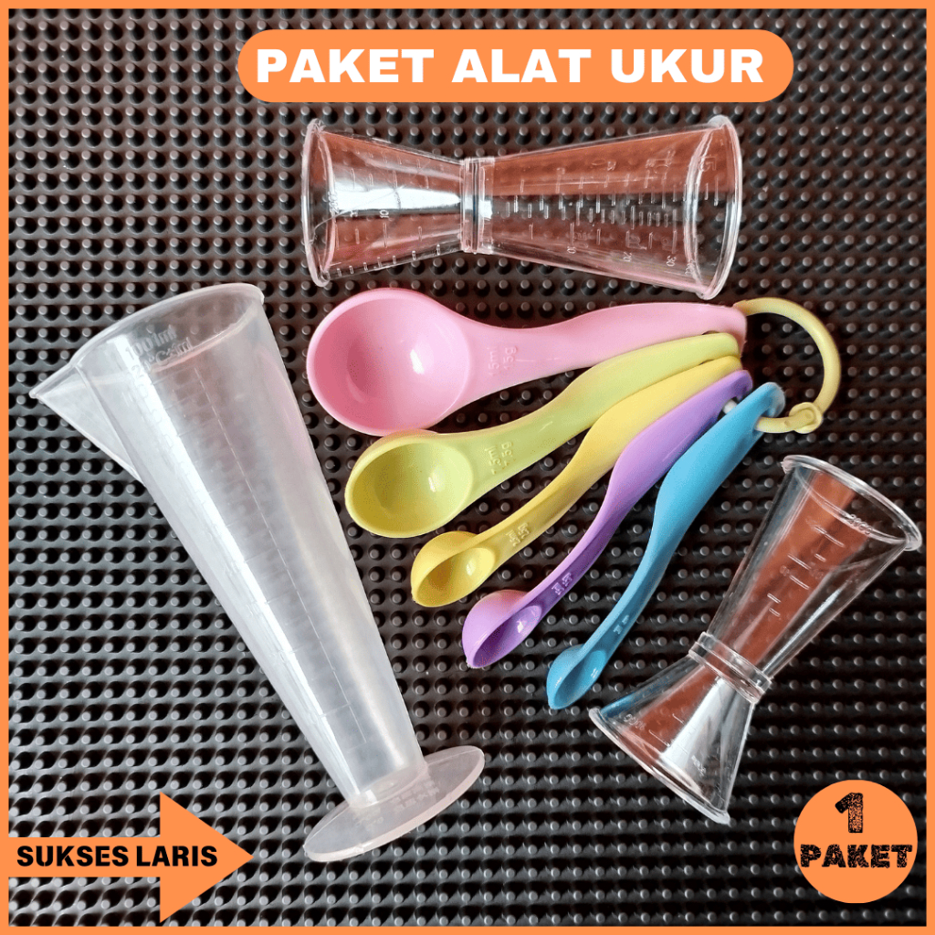 Jual GELAS TAKAR SENDOK TAKAR 1 SET | SET GELAS UKUR | Shopee Indonesia