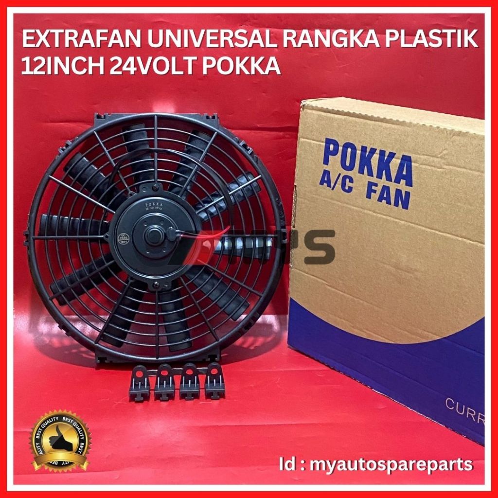 Jual EXTRA FAN AC Mobil UNIVERSAL Rangka Plastik 12Inch 24Volt 24V ...
