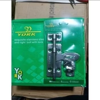 Jual Grendel Kunci Slot 4" Pintu / Jendela York | Shopee Indonesia