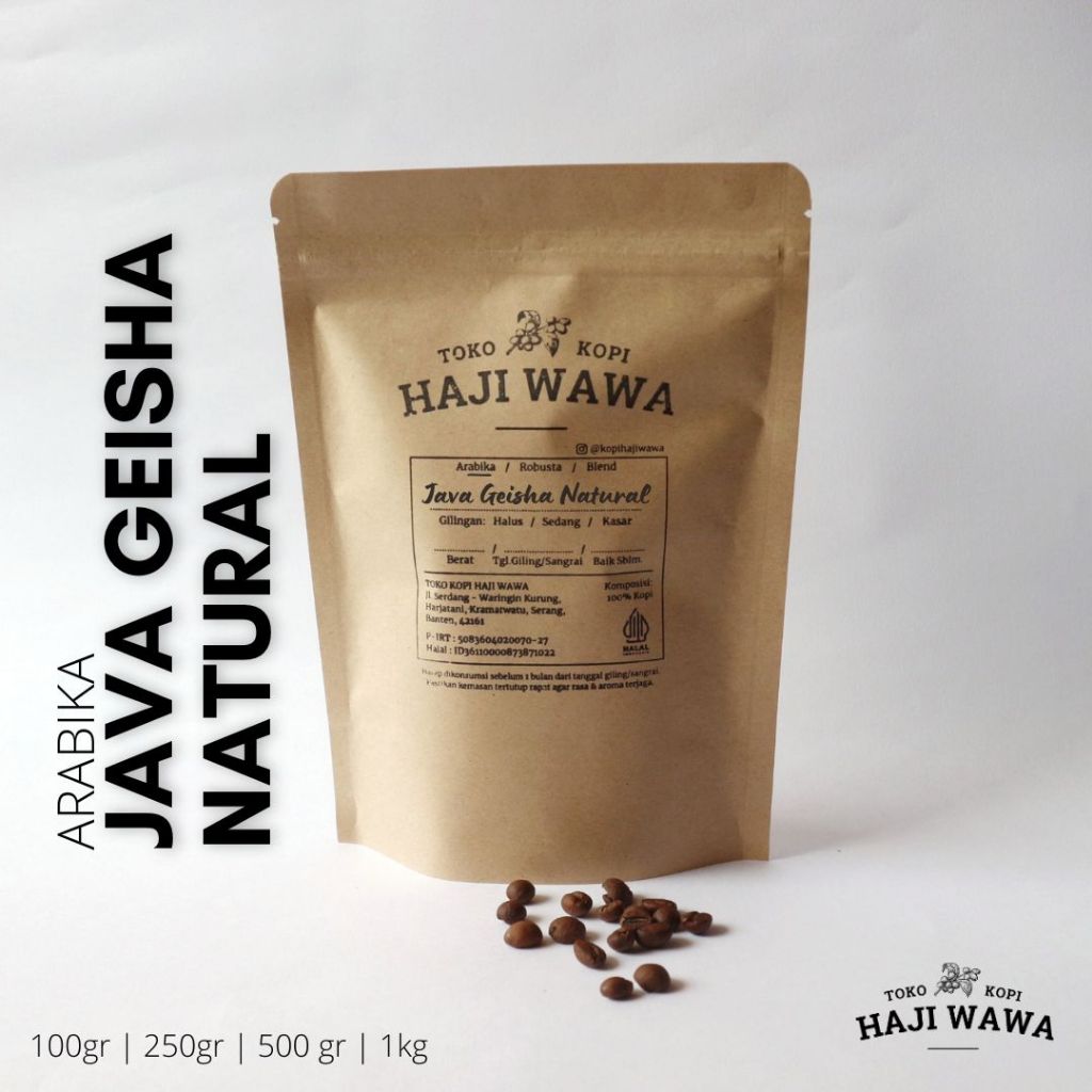 Jual ARABIKA JAVA GEISHA NATURAL Toko Kopi Haji Wawa - Kopi Bubuk Biji ...