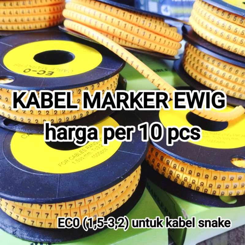 Jual KABEL MARKER EWIG/ CABLE MARKER EWIG/ PENANDA NOMOR KABEL/ HARGA ...