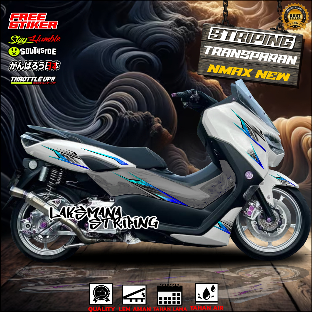 Jual Striping Transparan YAMAHA NMAX NEW 155 GEN 2 Stiker NMAX Variasi ...
