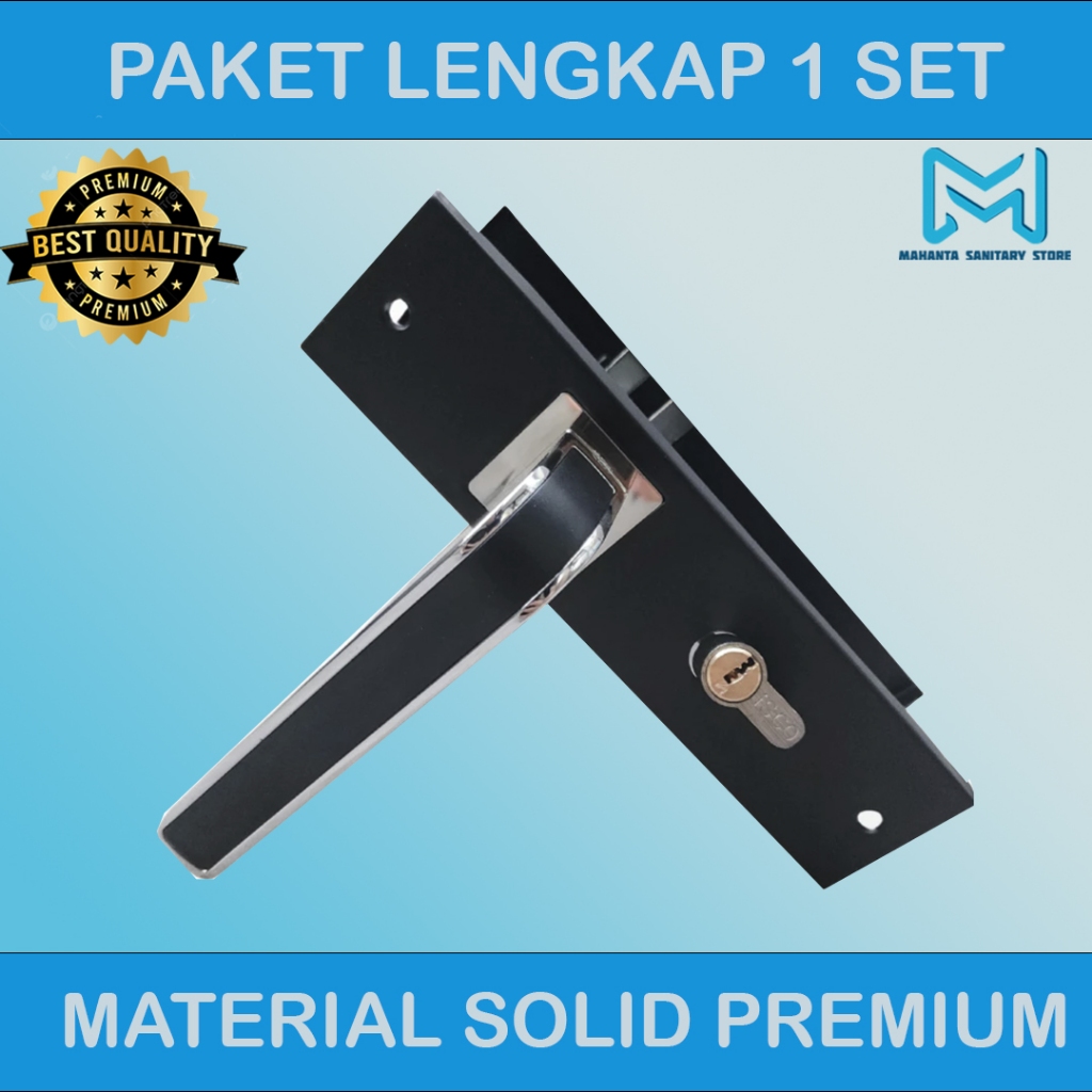 Jual Handle Slot Kunci Pintu Rumah Set Lengkap Selot Gagang Pintu Kamar ...