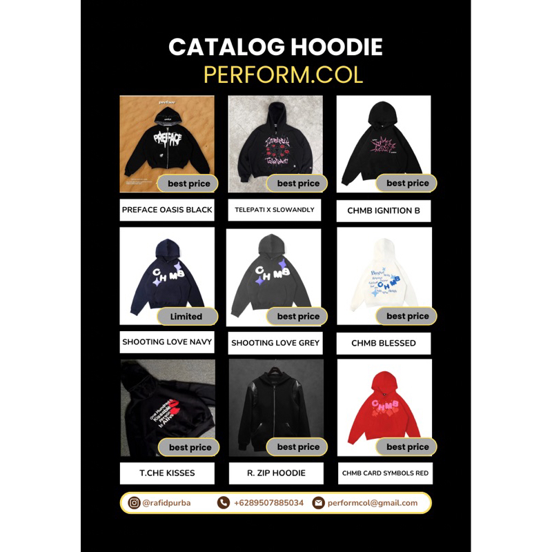 Jual HOODIE CHMB || TELEPATI.CHE || PREFACE || RUCAS | Shopee Indonesia