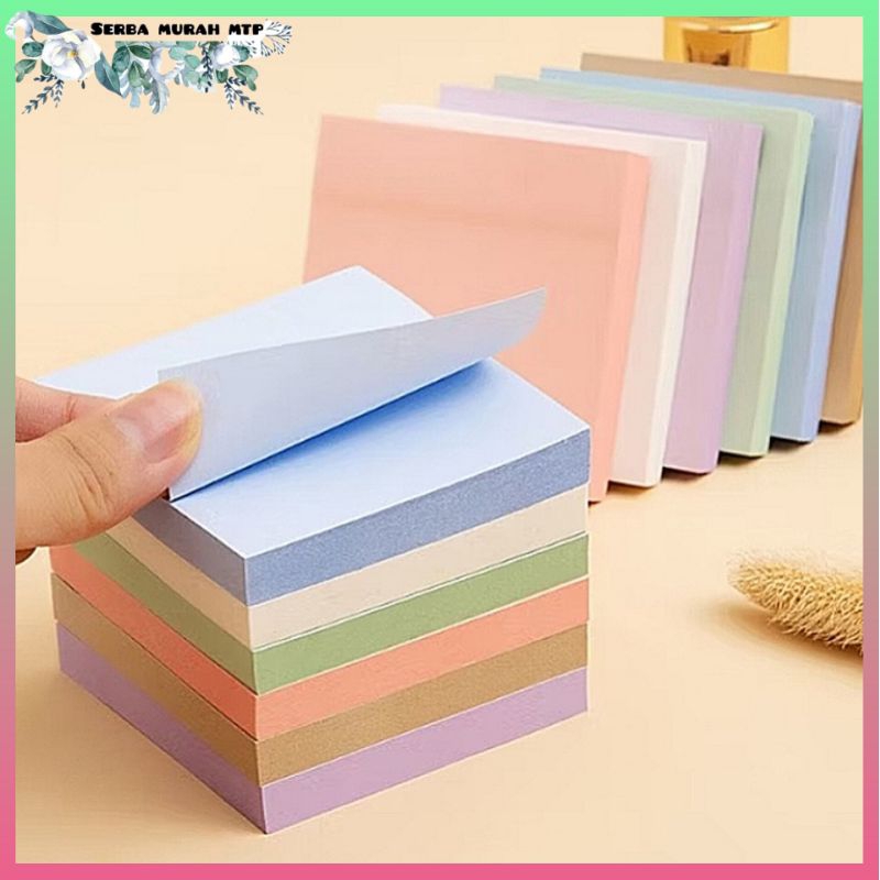 Jual 100 Lembar Morandi Color Sticky Note Memo Label Sticker Bookmark ...