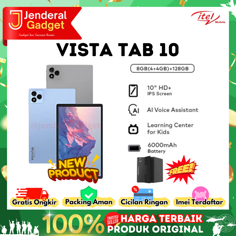 Jual Itel Vista Tab 10 4/128GB Garansi Resmi | Shopee Indonesia