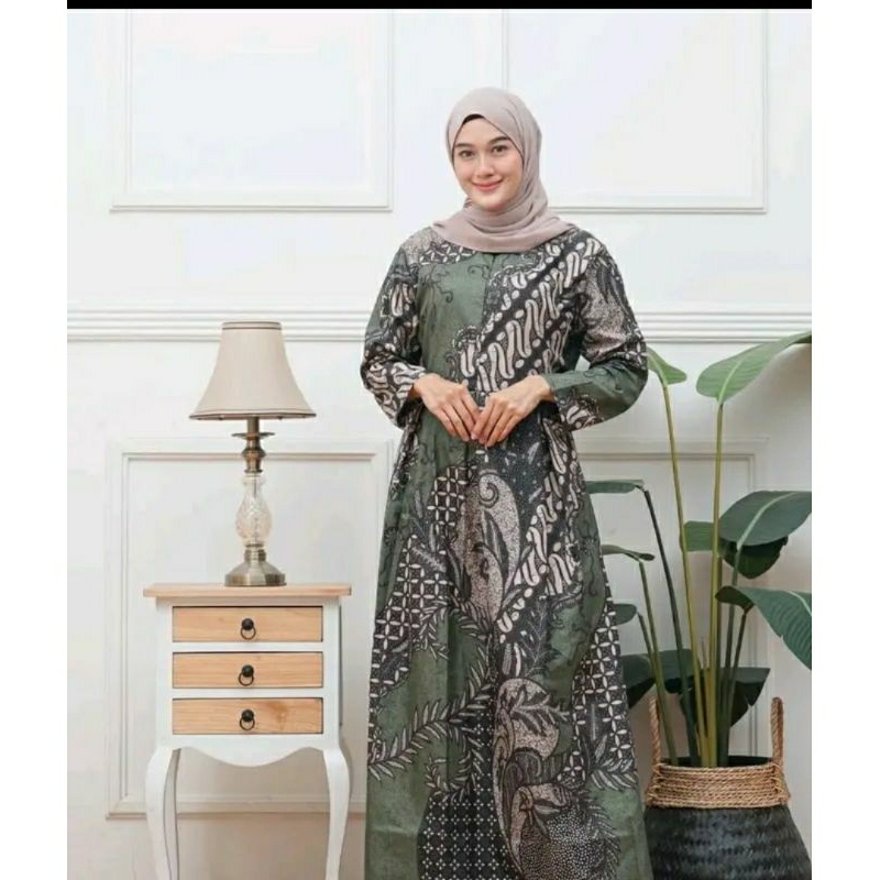 Jual Gamis Batik Busui Jumbo LD100 LD110 LD120 LD130 Baju ibu muslimah ...