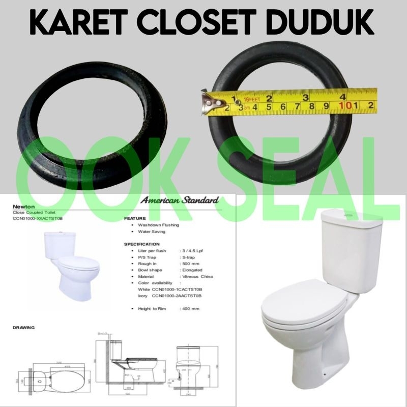 Jual Karet Bawah Tabung Closet Seal Bawah Tangki Closed Sil Klosed ...