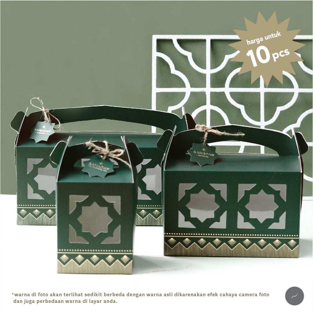 Jual 10pcs Gable Box Lebaran Idul Fitri Dus Kue Kering Lebaran ...