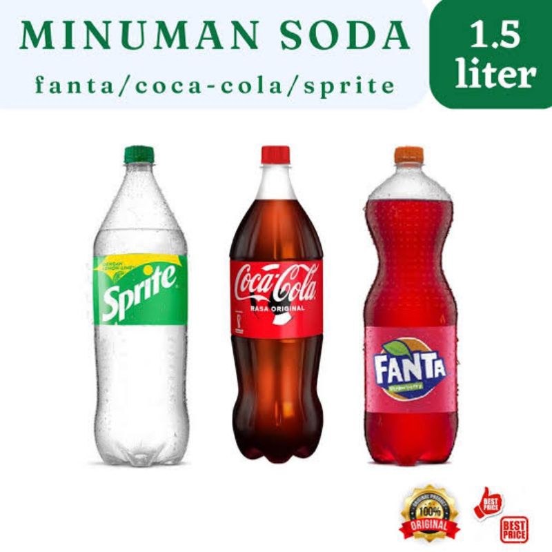 Jual Coca Coca-Cola, sprite, fanta 1.5liter botol 1500ml | Shopee Indonesia