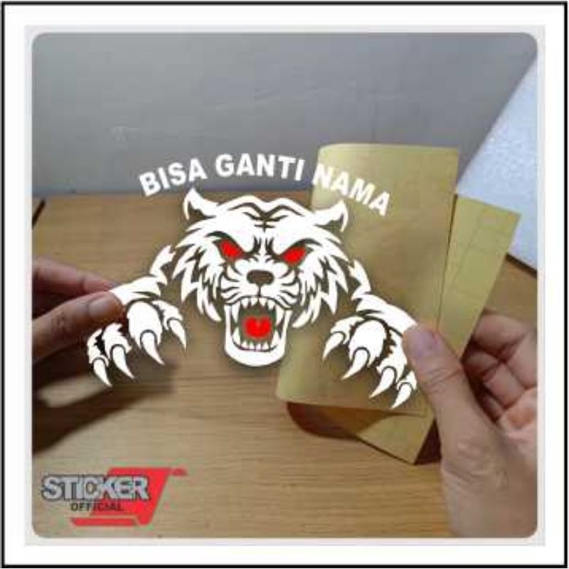 Jual sticker singa, cutting sticker, sticker singa bisa ganti nama ...