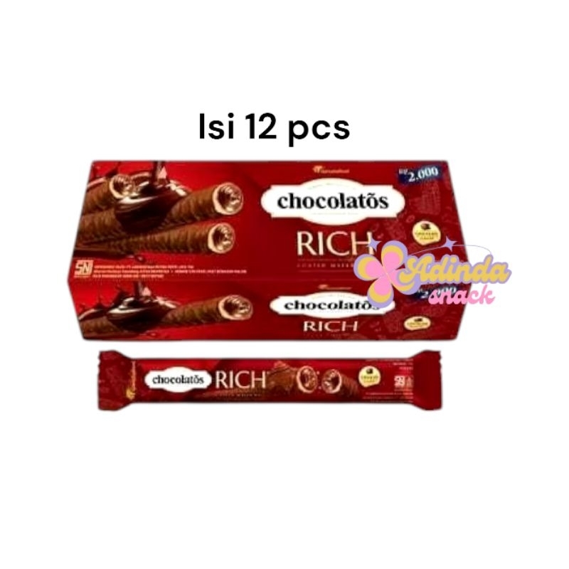 Jual chocolatos rich roll isi 12 pcs sensasi coklat nya berasa mewah ...