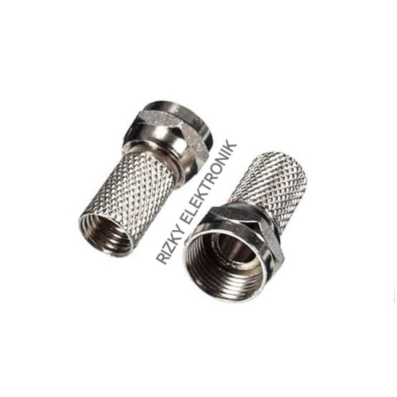 Jual Jack Konektor TV Parabola F5 F5C Drat Ulir RRT Jek Antena RG6 | Shopee Indonesia