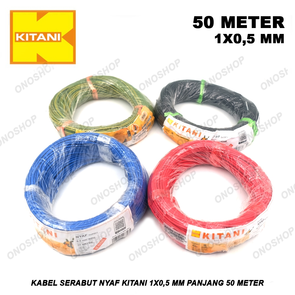 Jual Kabel Serabut NYAF Kitani 1x0,5mm Panjang 50 Meter | Shopee Indonesia