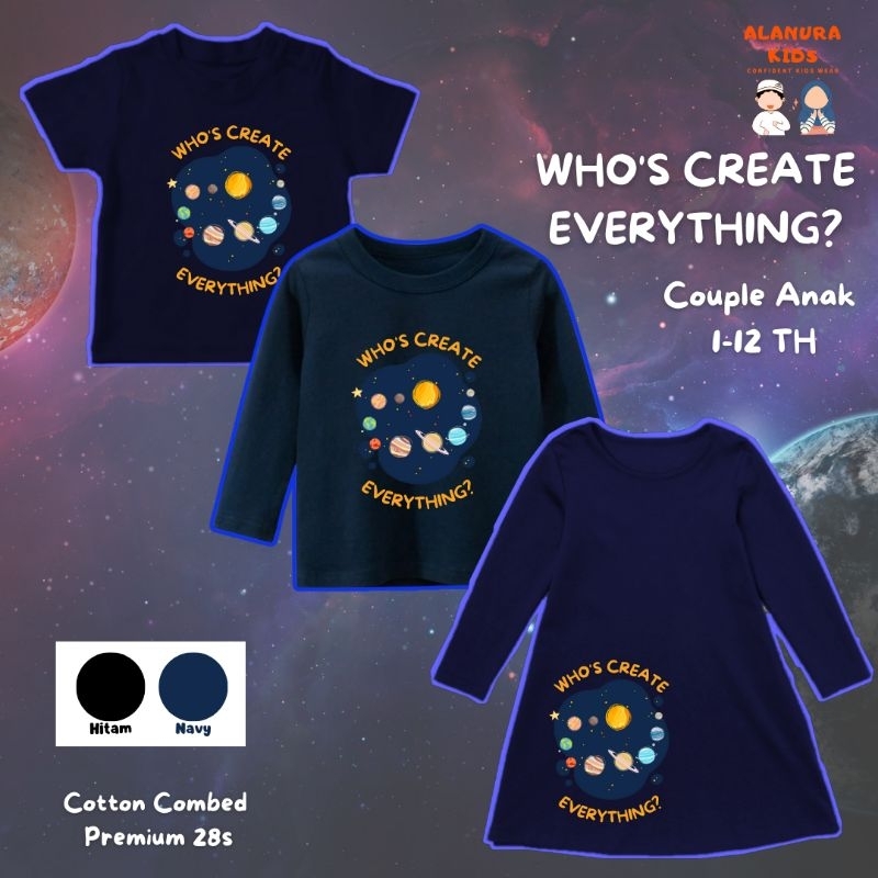 Jual Kaos Couple Anak Laki Perempuan Sarimbit Anak Muslim Adik Kakak ...