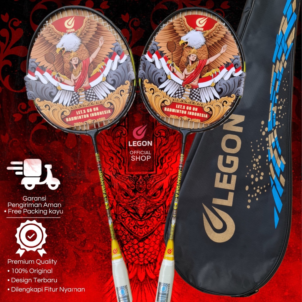 Jual LEGON Raket Badminton Lengkap 2 Raket 2 Shuttlecock Tas | Shopee ...