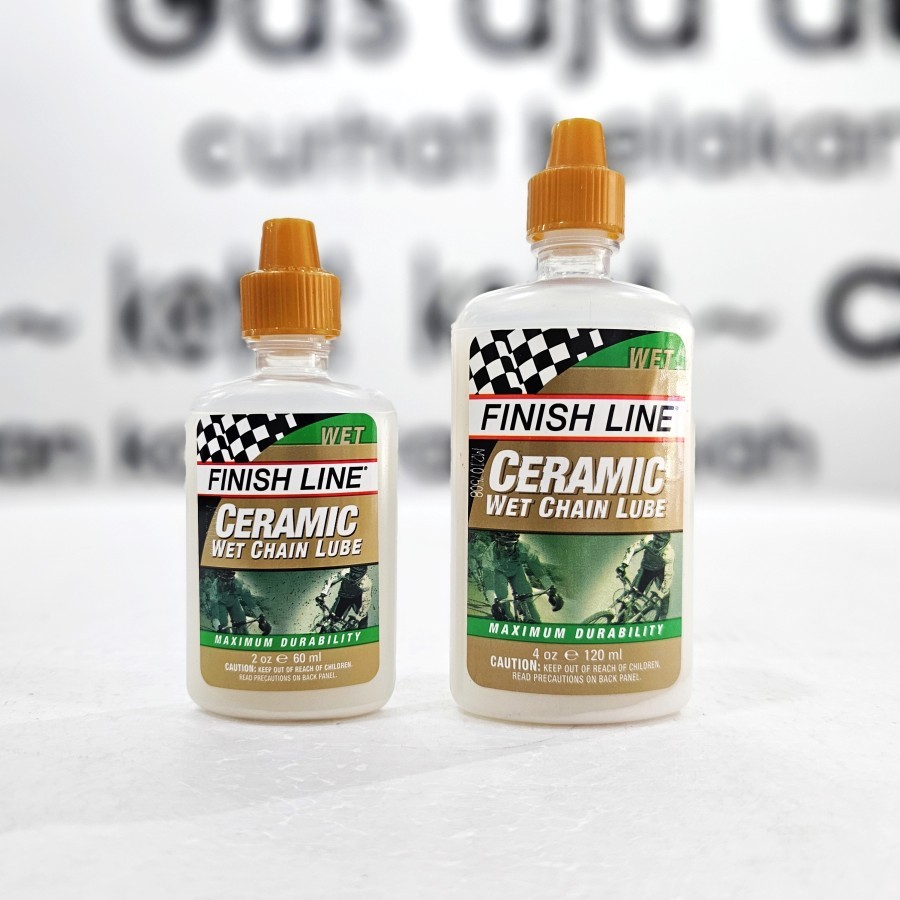 Jual Oli Pelumas Rantai Finish Line Ceramic Wet Lube | Shopee Indonesia