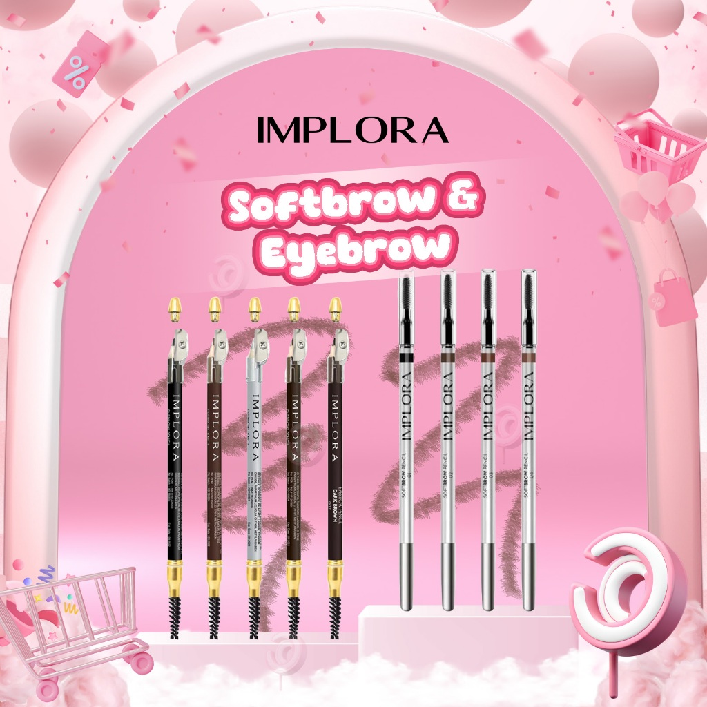 Jual IMPLORA - EYEBROW | SOFTBROW PENCIL SERIES - Eyebrow Pencil Smooth ...