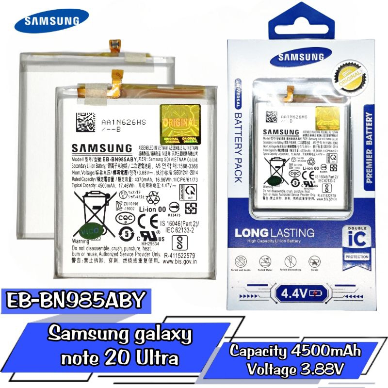 Jual Baterai ORIGINAL samsung Galaxy Note 20 Ultra / EB-BN985ABY battery batre | Shopee Indonesia