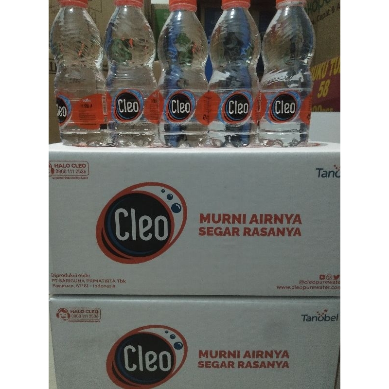 Jual Air demineral Cleo Botol 220ml Dus 24 botol | Shopee Indonesia