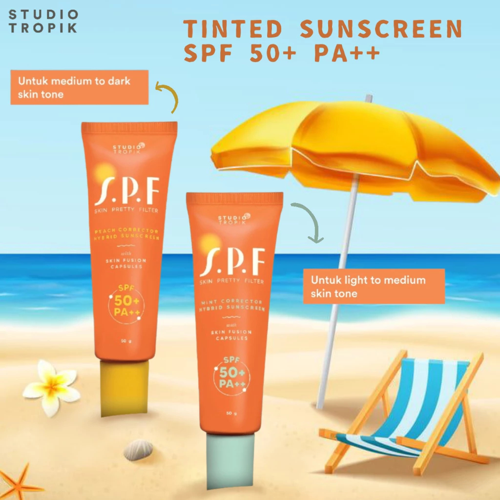 Jual STUDIO TROPIK TINTED SUNSCREEN SPF 50+ PA++ 50ml | Shopee Indonesia