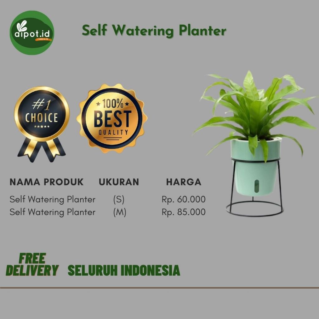 Jual Pot Bunga Self Watering System/Pot Bunga Tatakan Besi | Shopee ...