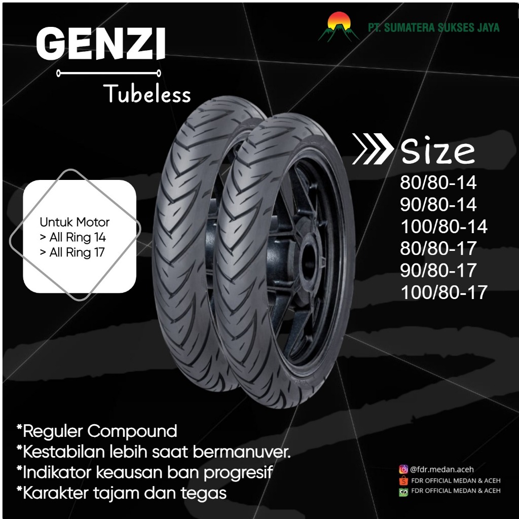 Jual FDR BLTL GENZI RING 14 Ban Luar motor Tubeless | Shopee Indonesia