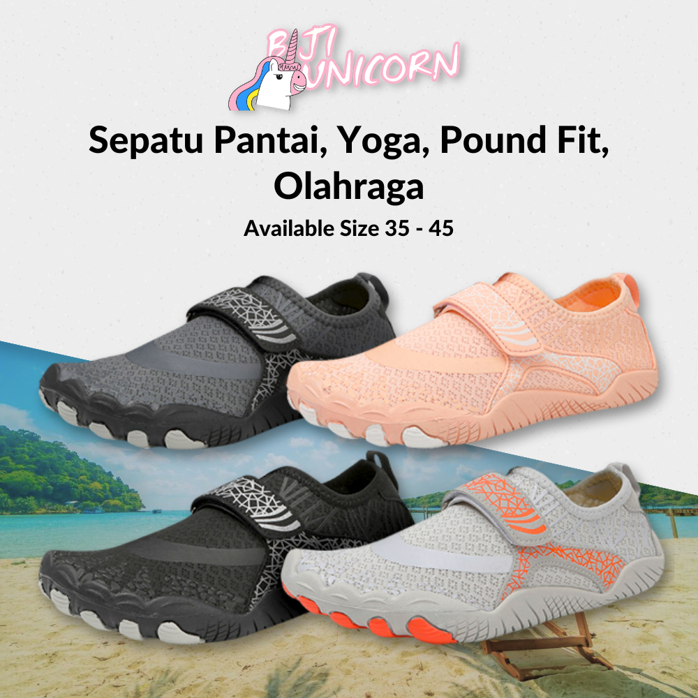Jual Sepatu import Air Anti Slip Five Finger Olahraga Pantai Poundfit ...