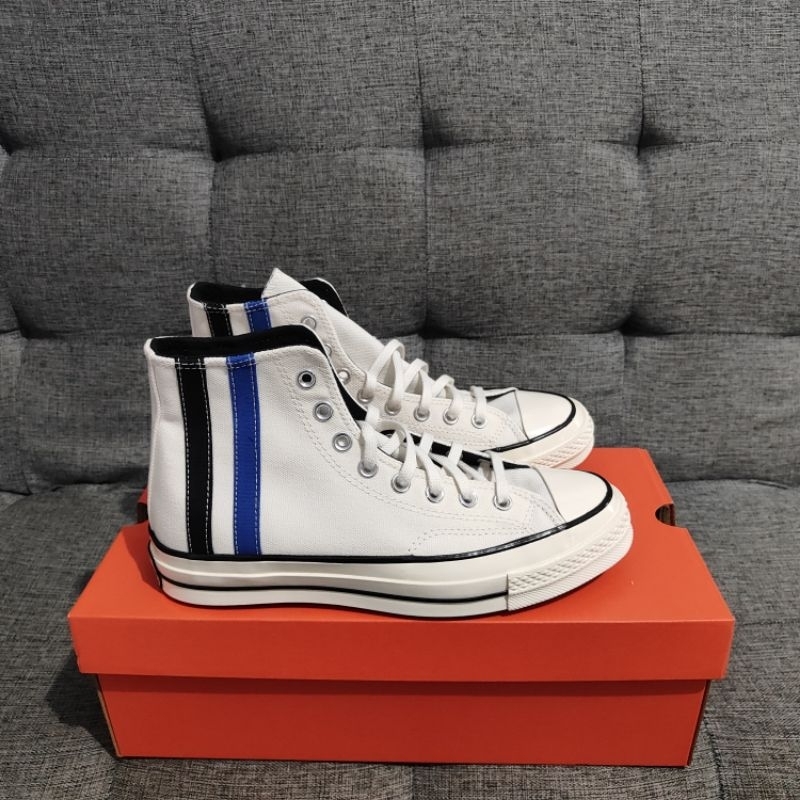Jual Converse Chuck Taylor 70 Hi Archival Stripes - Vintage White/Blue ...