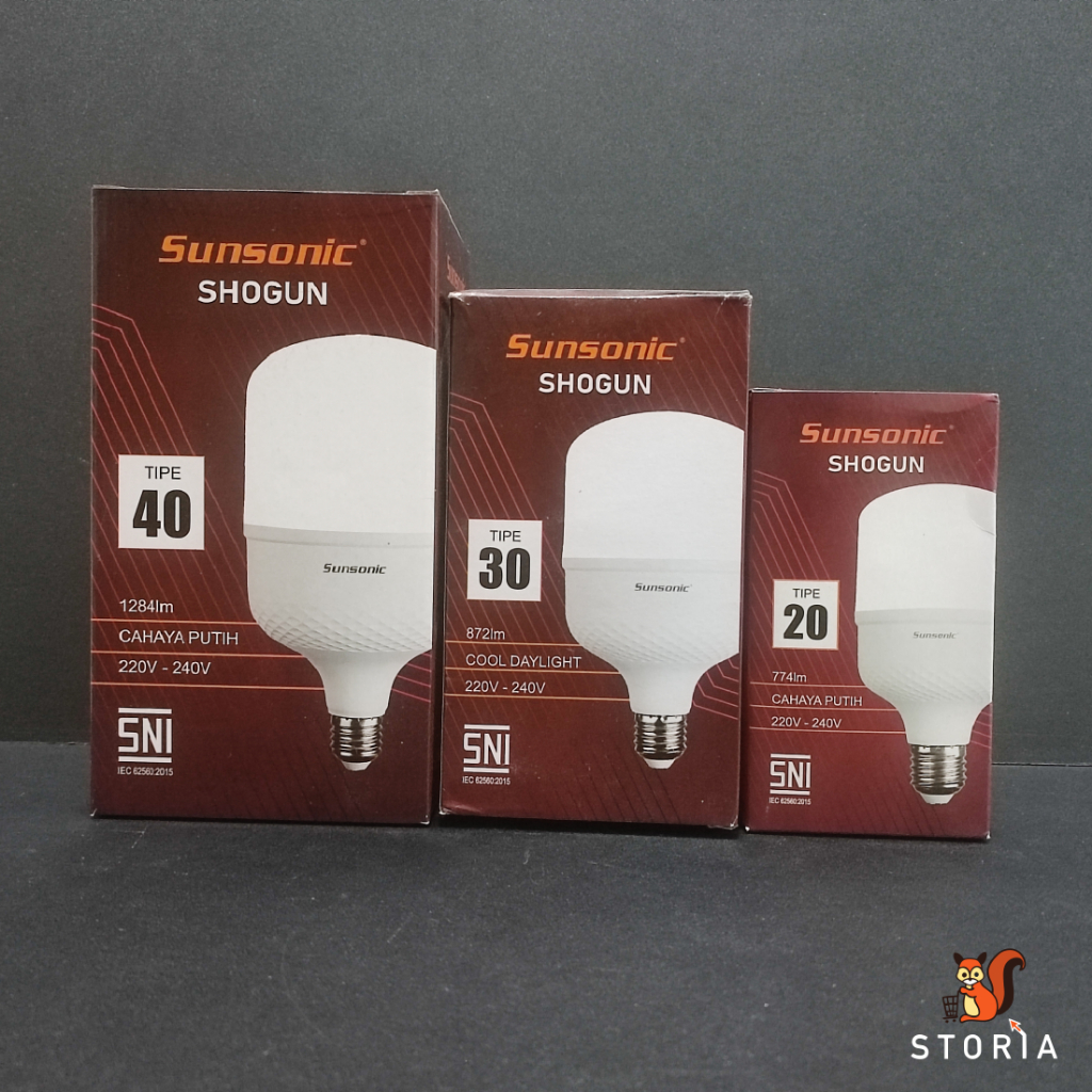 Jual Bohlam Lampu LED Capsule Sunsonic Shogun Hemat Energy Tipe T20 / T30 / T40 Putih Terang ...