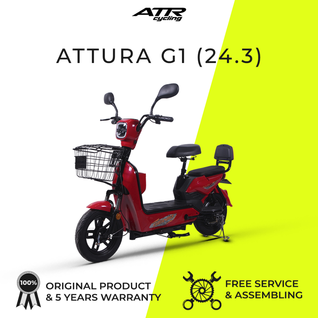 Jual SEPEDA LISTRIK E-MOPED 14" GENIO ATTURA G1 (24.3) RD-GDGY | Shopee ...