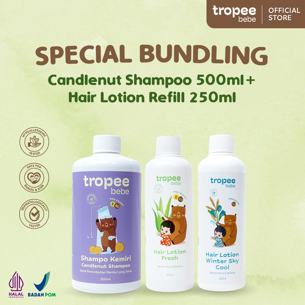 Jual Tropee Bebe - Special Bundling Shampoo Kemiri 500ml + Hair Lotion ...