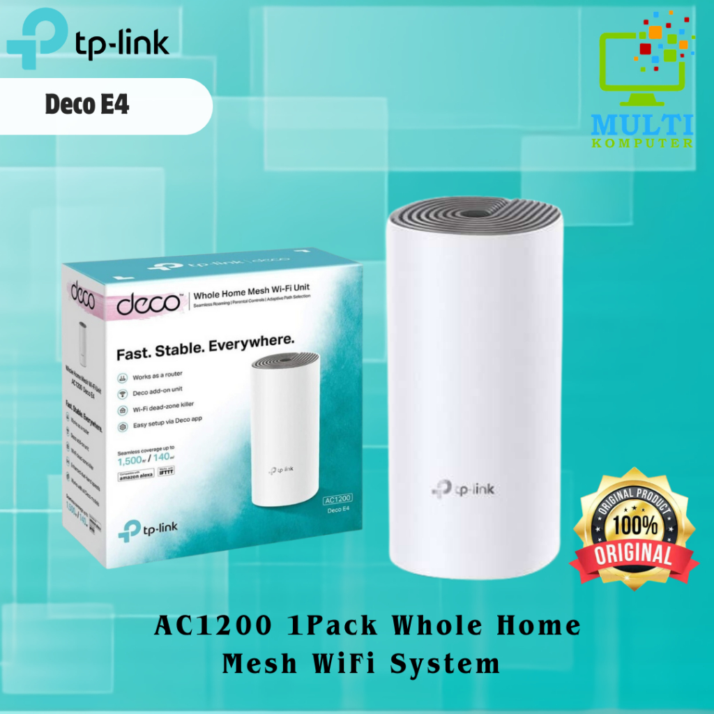 Jual TP-LINK Deco E4 AC1200 1Pack Whole Home Mesh WiFi System Tplink 1 ...