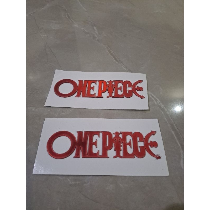 Jual sticker timbul onepiece merah (2pcs) | Shopee Indonesia