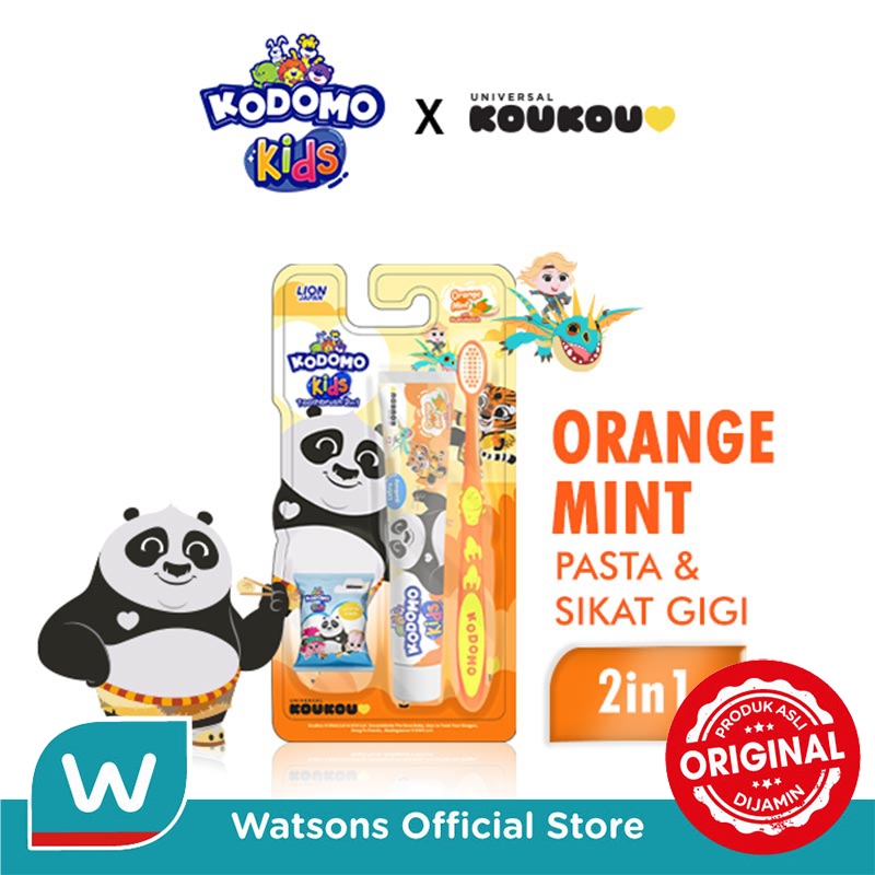 Jual Kodomo Pasta & Sikat Gigi 2In1 Pro Kids Orange Mint | Shopee Indonesia