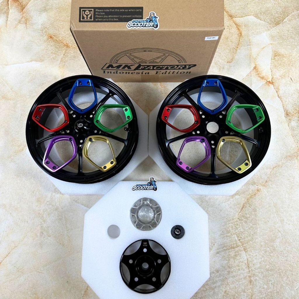 Jual MK FACTORY Rims Velg Black Rainbow Vespa Sprint Primavera GTS LX S ...