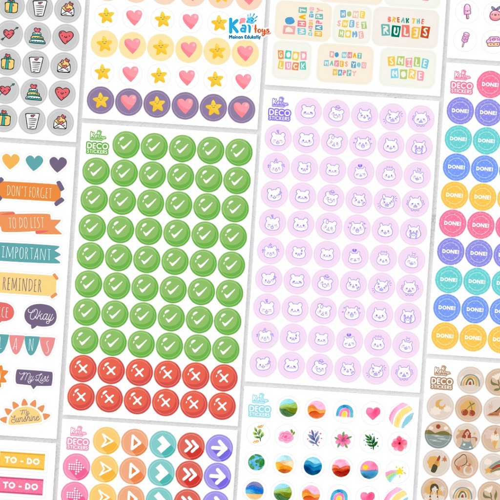 Jual Stiker Aesthetic / Sticker Deco Jurnal Todolist / Stiker Planner ...