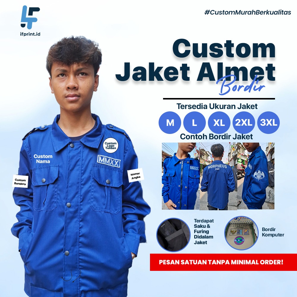 Jual JAKET CUSTOM ANGKATAN ALMET JAKET SEKOLAH BORDIR | Shopee Indonesia