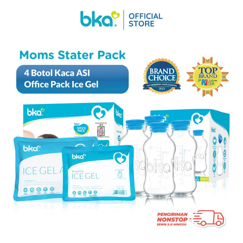 Jual Paket Botol Kaca ASI 4pcs & Ice Gel Pack ASI (420gr & 160gr ...