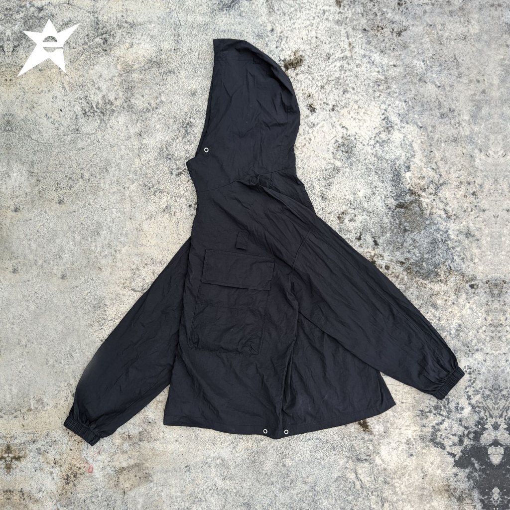 Jual manin store seoul running jacket double pocket double zip black 1 ...