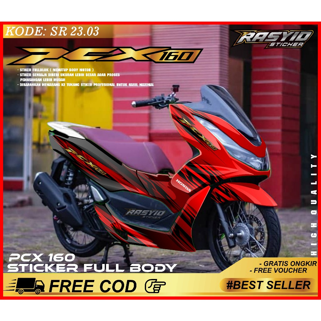 Jual COD Sticker Decal Full Body Honda Pcx 160 2020 2021 2022 2024 ...