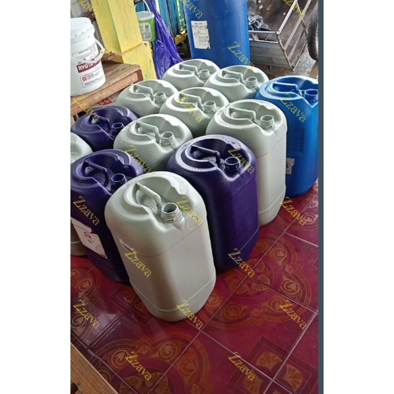 Jual Jerigen 35 liter Bekas / Teng bentuk Kapsul warna Biru (**lubang ...